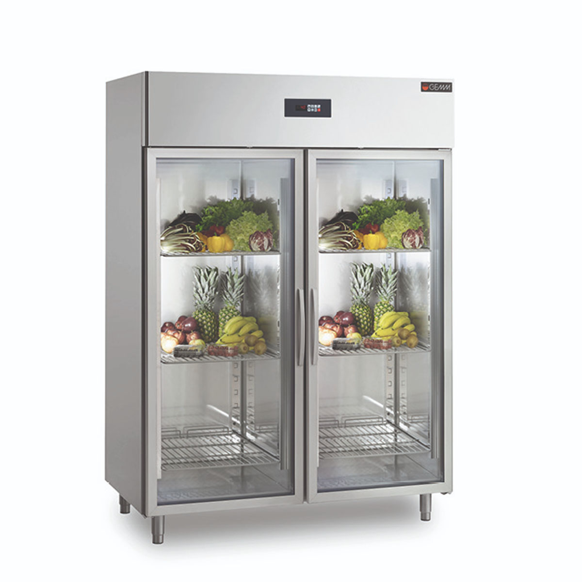 ROYAL KITCHEN upright chiller by GEMM Italy 2 GLASS DOOR KGPV/02 ...