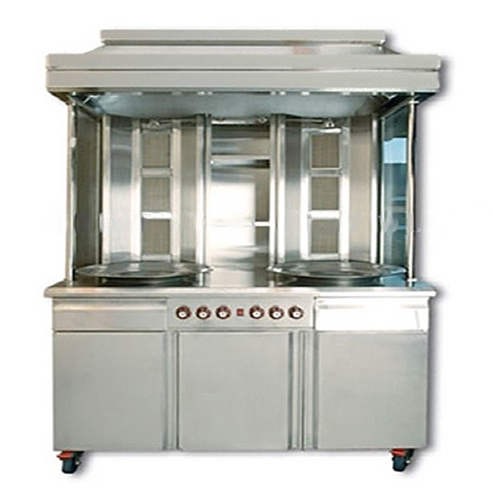 Shawarma double on cabinet 6 burner local 150X70X205 Burner without ...