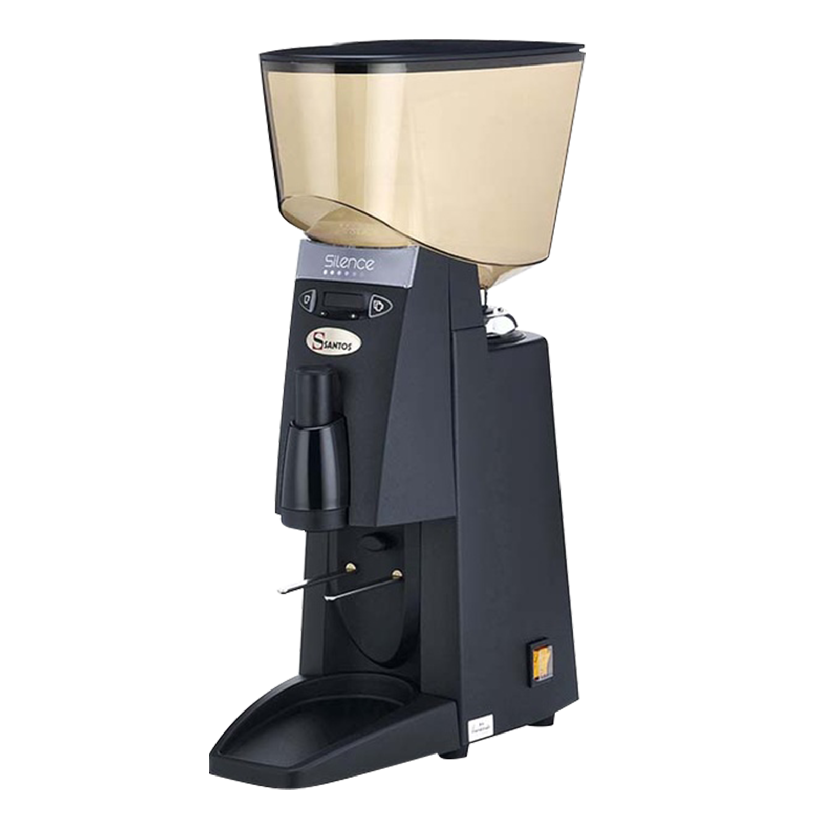 AUTOMATIC SILENT ESPRESSO COFFEE GRINDER BLACK WITH BLACK FRONT PANEL ...